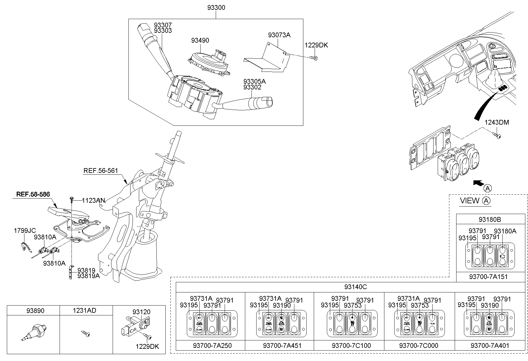 93300-7C000 Switch Assy-Multifunction Hyundai | YoshiParts