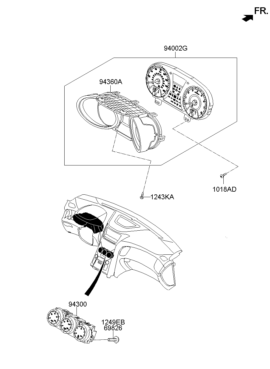 94023-2M500 Cluster Assy-Instrument Hyundai | YoshiParts