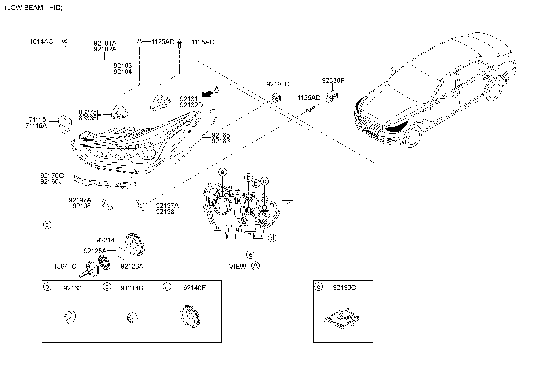 92131-D2000 Bracket Assy-Head Lamp Mtg,Lh Hyundai | YoshiParts