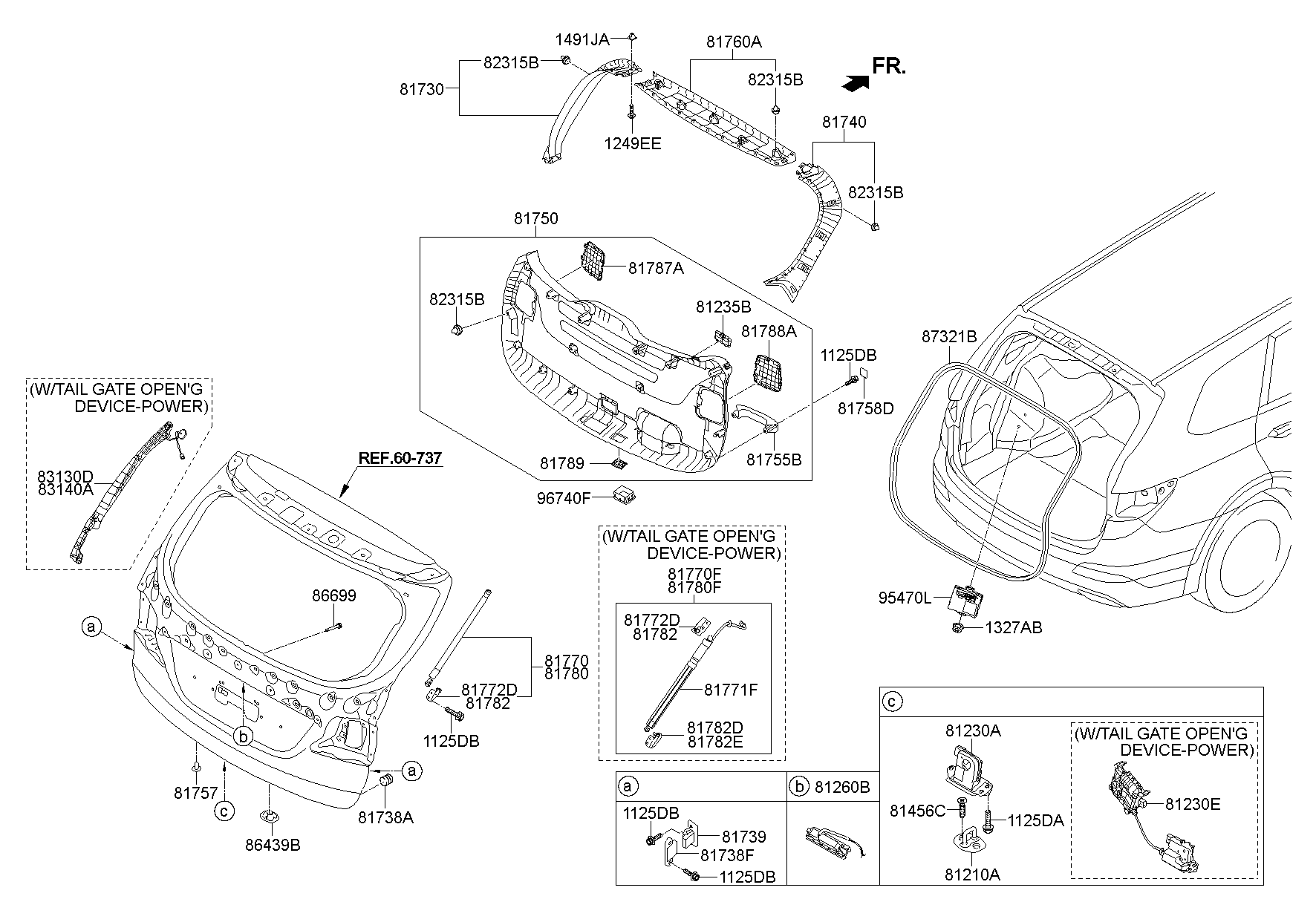 81730-B8000RYN Trim Assy-Tail Gate Side Lh Hyundai | YoshiParts