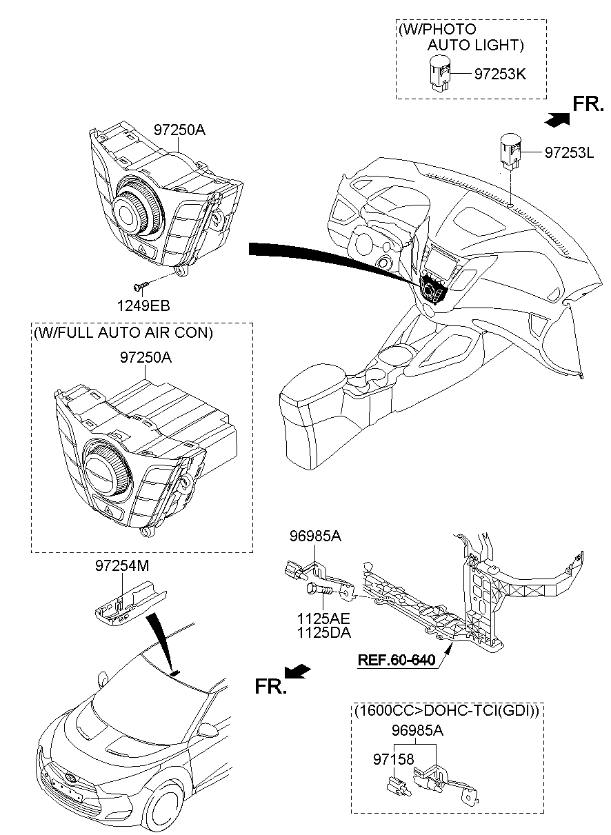 97253-2V100 Sensor-Photo&Auto Light Hyundai | YoshiParts
