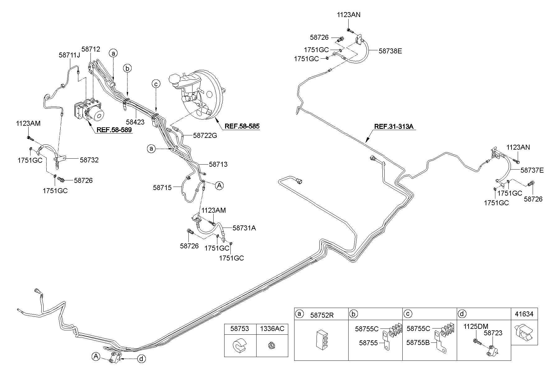 58723-1R000 Connector Assy-Brake Fuel Line Hyundai | YoshiParts