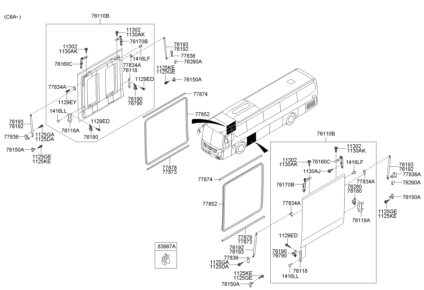 76196-8D250 Lifter Assy-Luggage Flap Hyundai | YoshiParts