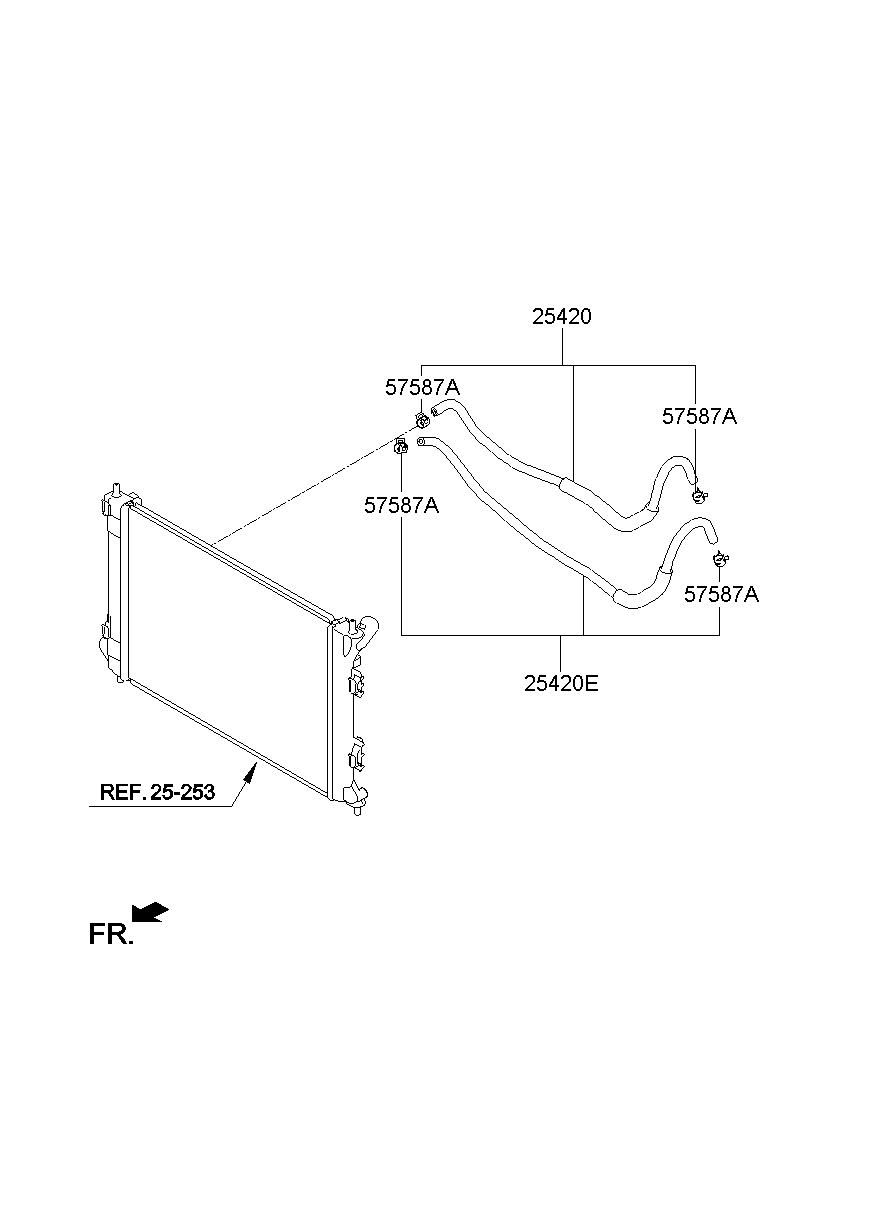 25420-3X500 Hose Assy-Atm Oil Cooling Hyundai | YoshiParts