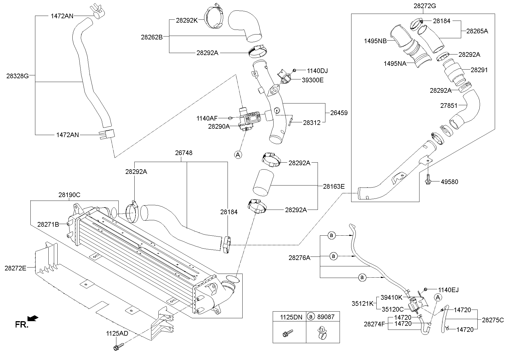 28276-2B780 Hose Assy C-Recirculation Solenoid Valve Hyundai | YoshiParts