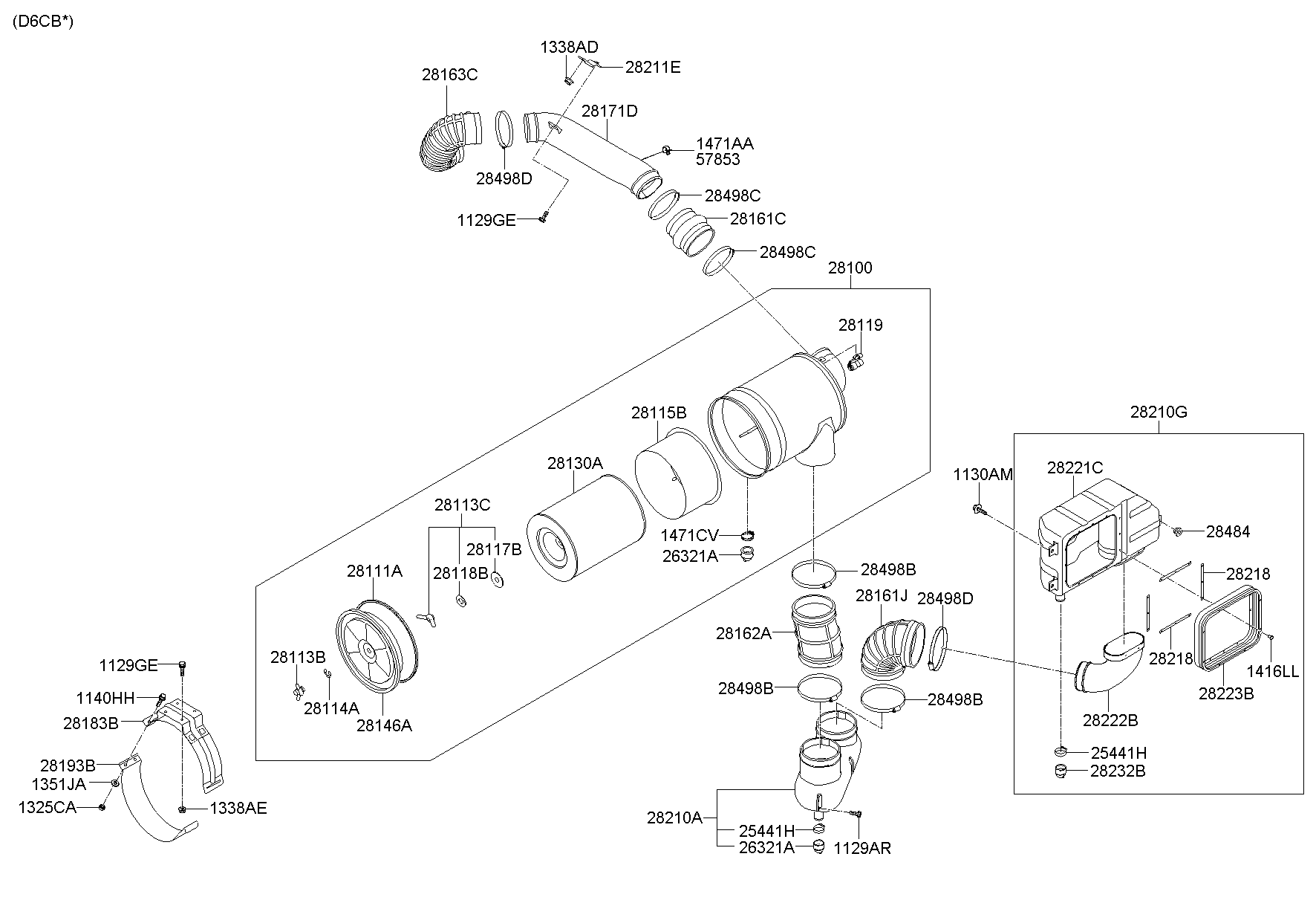 28130-8D000 Element-Air Cleaner Hyundai | YoshiParts