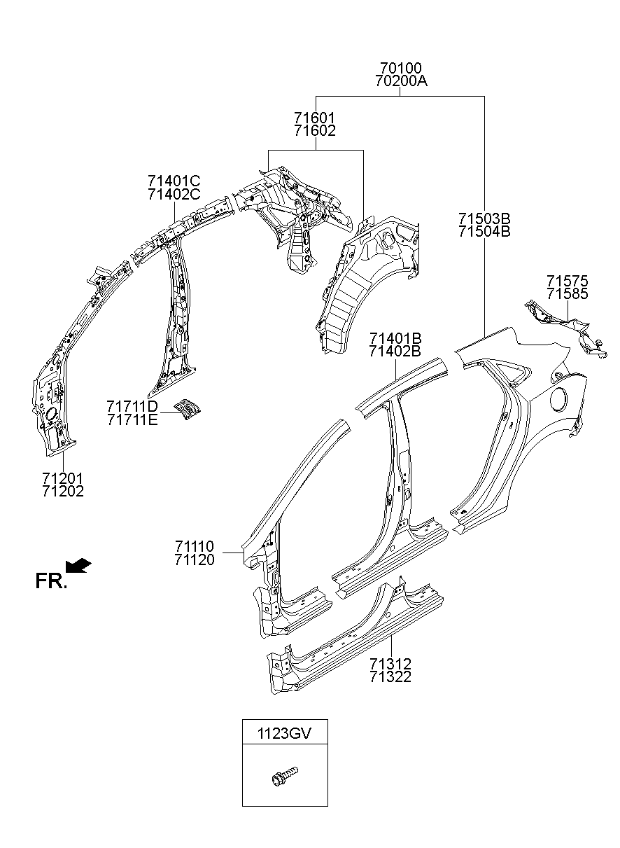 71503-A5C10 Panel Assy-Quarter Outer,Lh Hyundai | YoshiParts