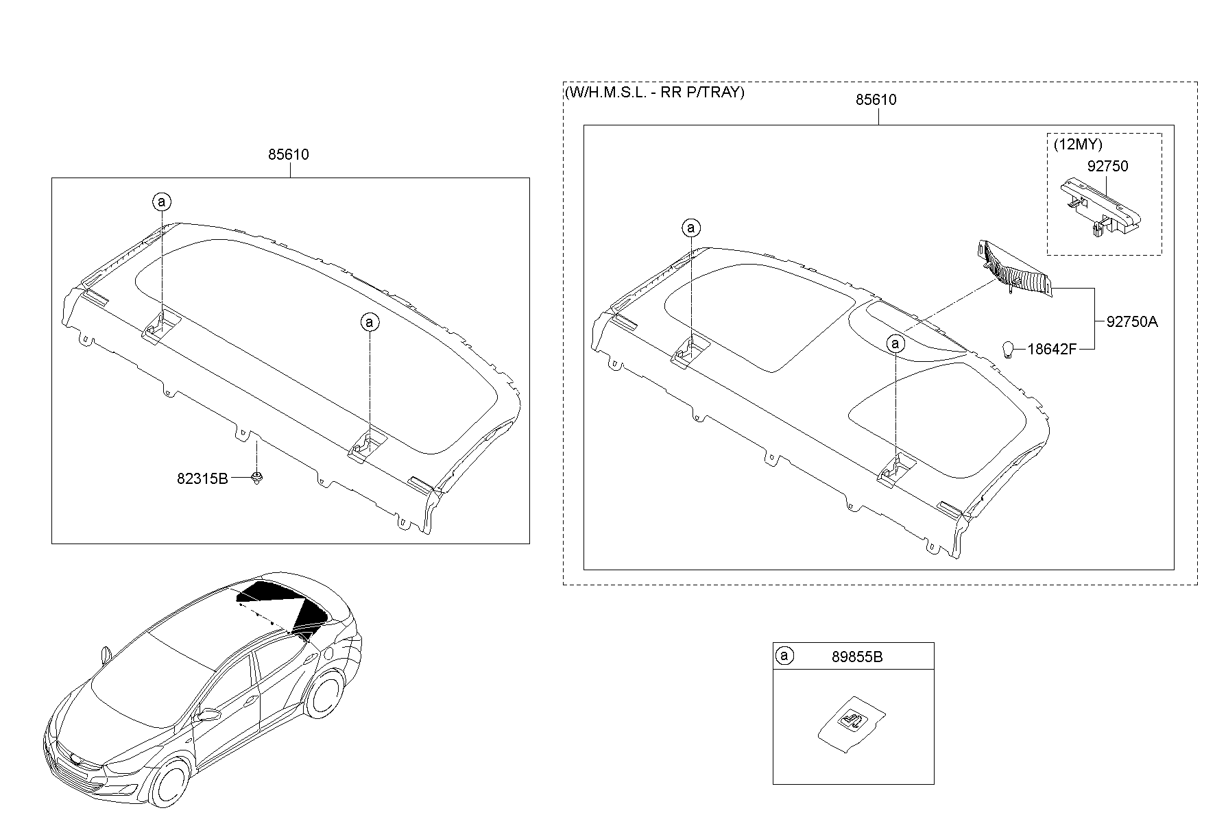 85610-3X100RY Trim Assy-Package Tray Hyundai | YoshiParts