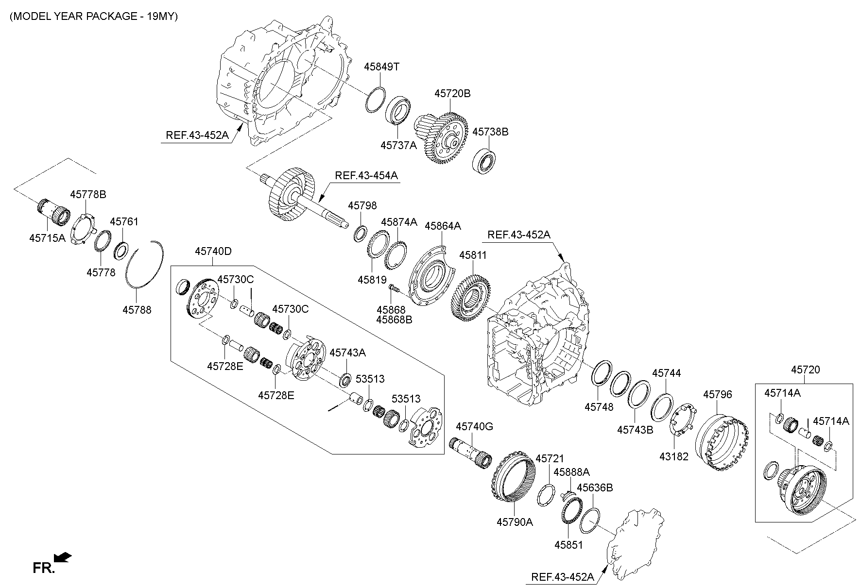 45710-3F800 Carrier Assy-Planetray,Frt Hyundai | YoshiParts
