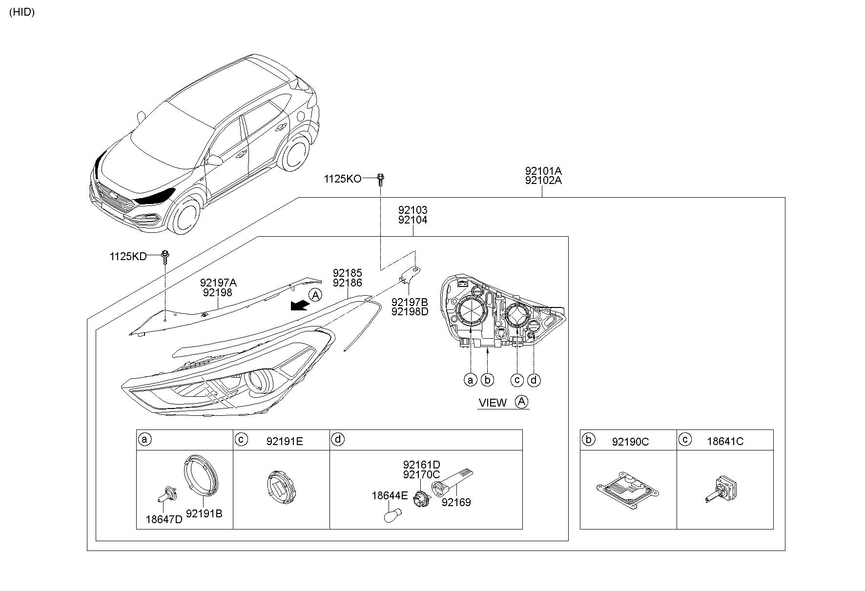 92131-D3000 Bracket-H/Lamp Mtg Supt,Lh Hyundai | YoshiParts