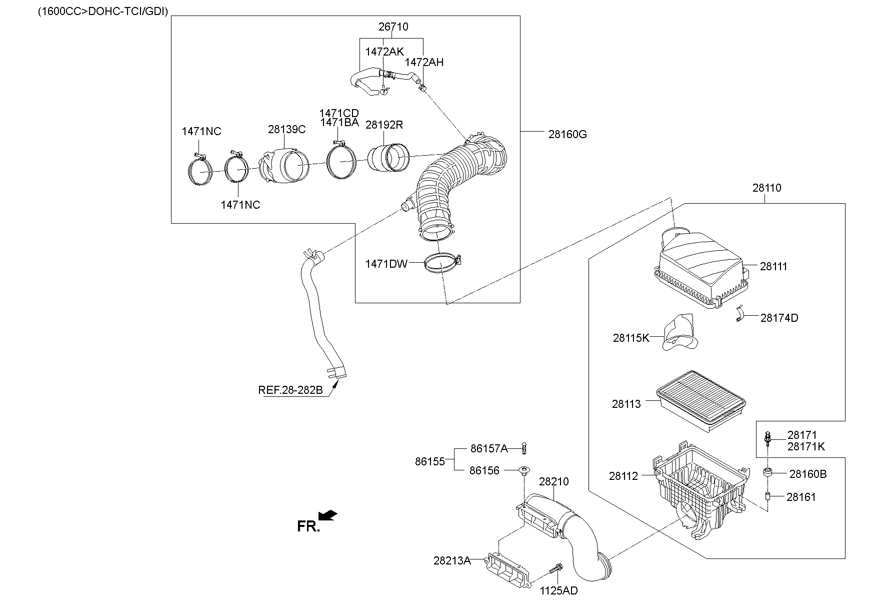28113-F2000 Filter-Air Cleaner Hyundai | YoshiParts