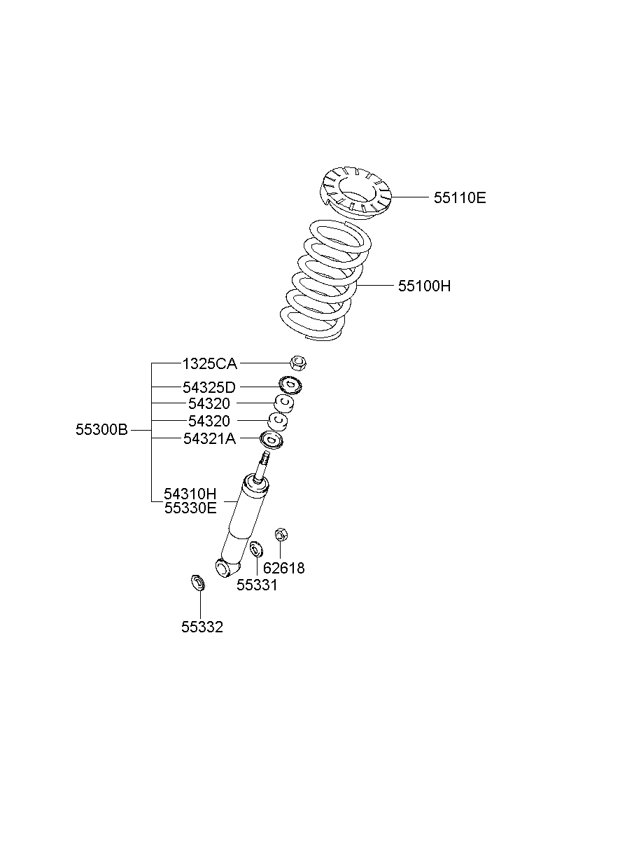 55110-H1300 Pad-Rear Spring Hyundai | YoshiParts