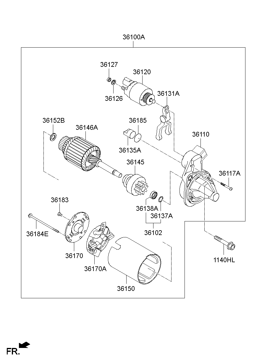 36120-2B110 Switch Assy-Starter Magnetic Hyundai | YoshiParts
