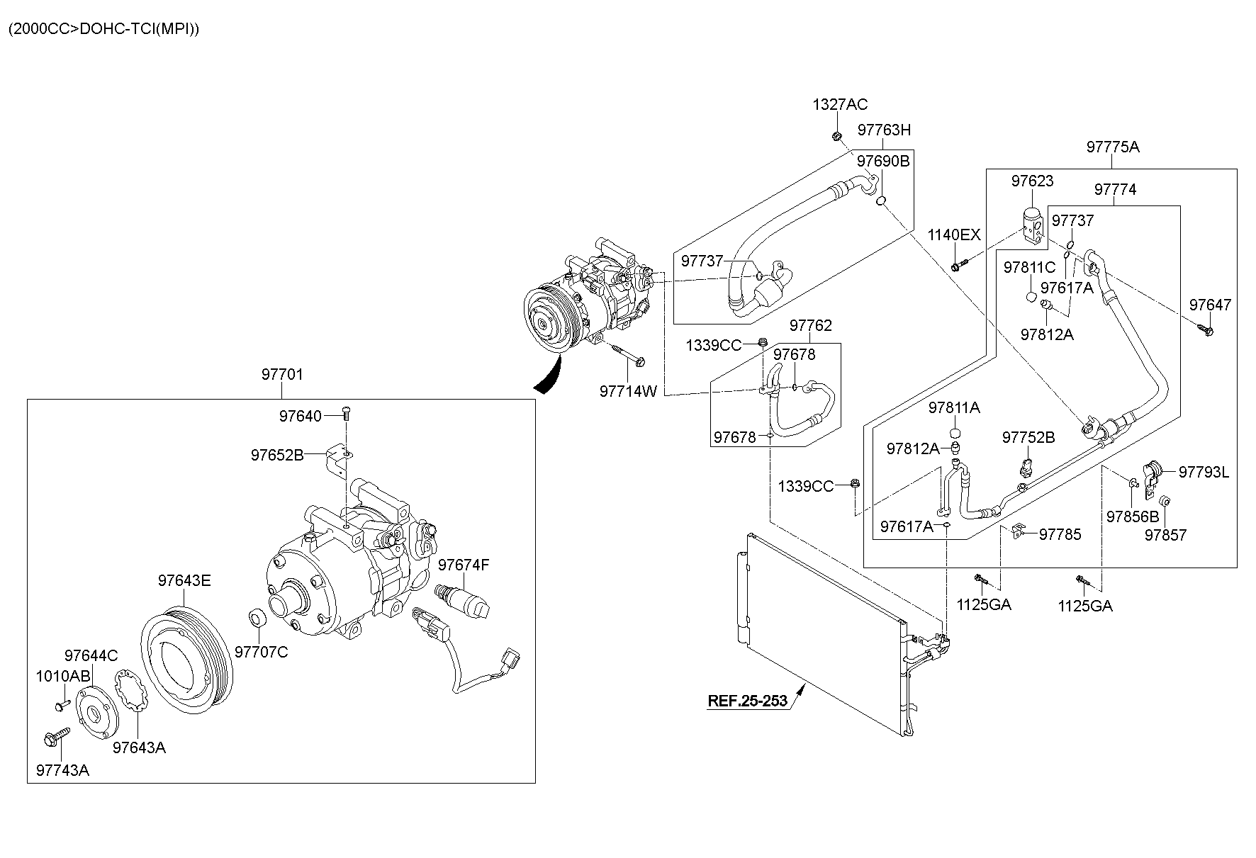 97643-3T000 Pulley Assy-A/Con Compressor Hyundai | YoshiParts