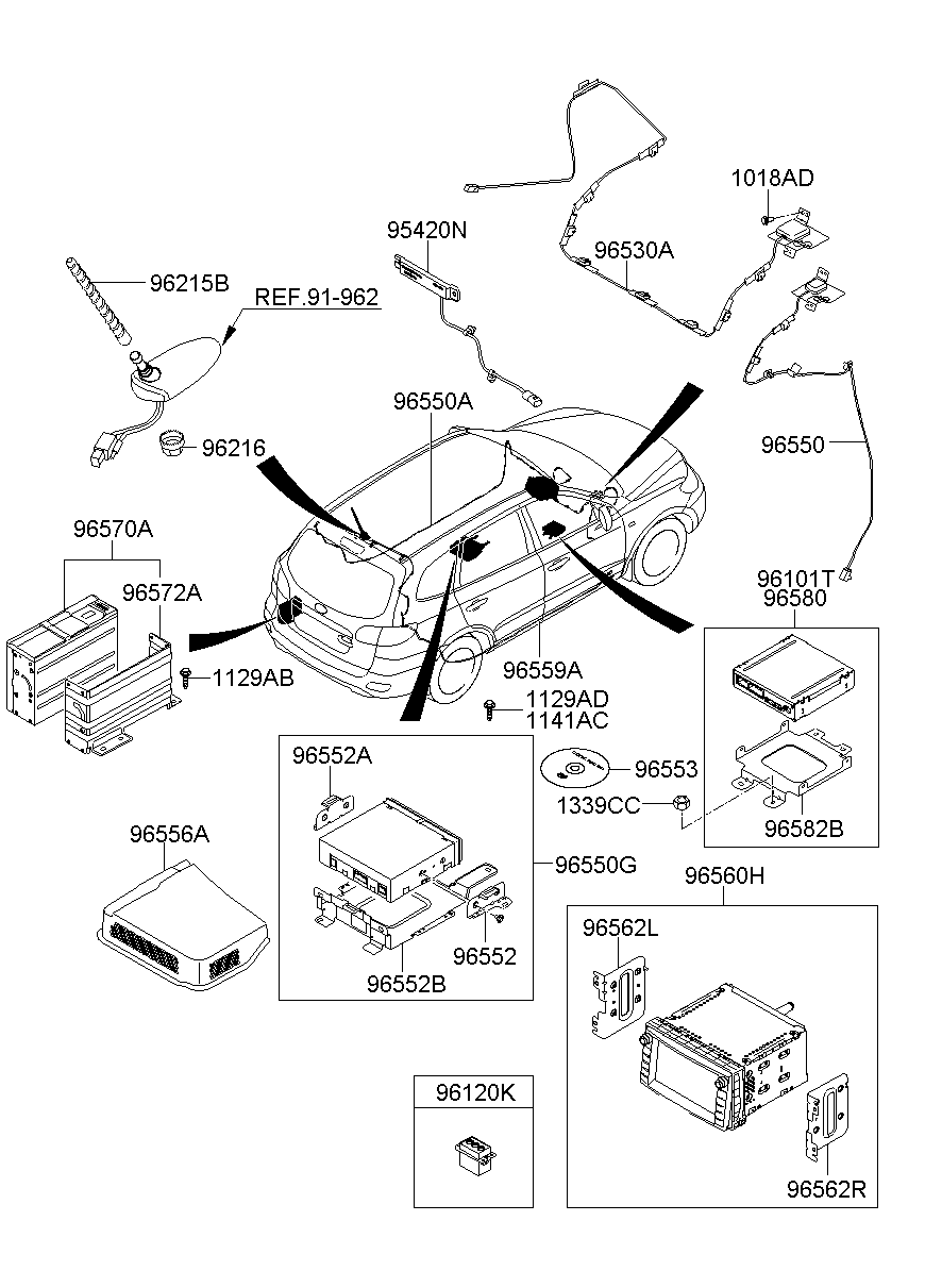 96215-2B000 Pole-Combi Antenna Hyundai | YoshiParts