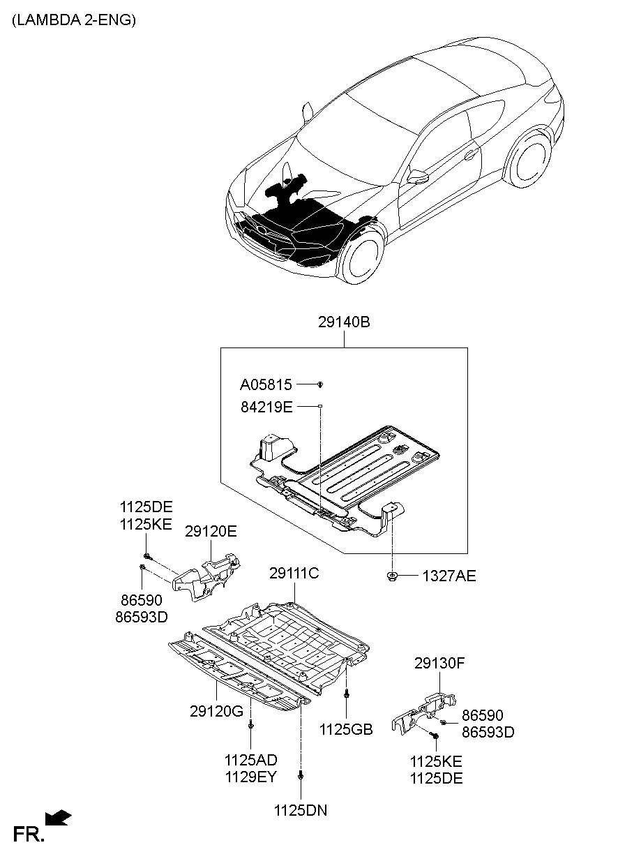 29120-2M300 Cover Assy-Engine Under Hyundai | YoshiParts