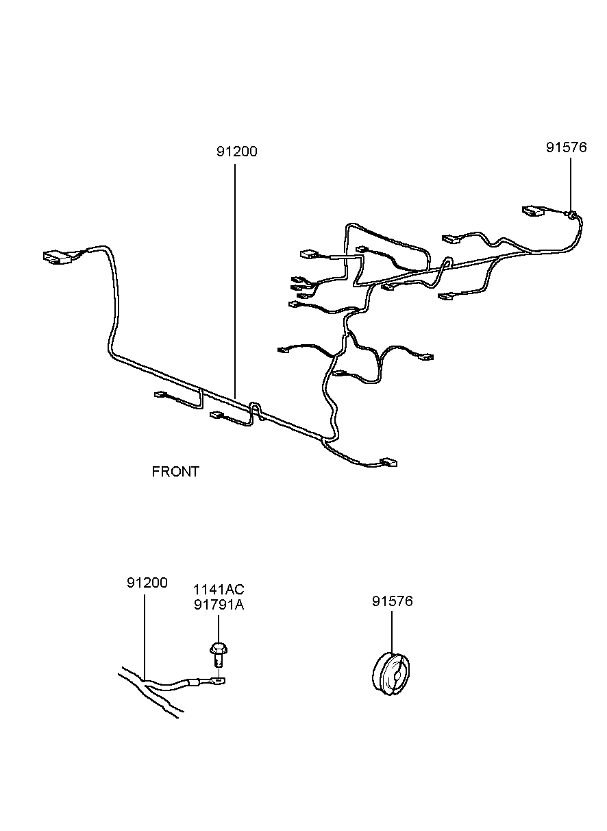 91200-3B031 Wiring Assy-Engine Hyundai | YoshiParts
