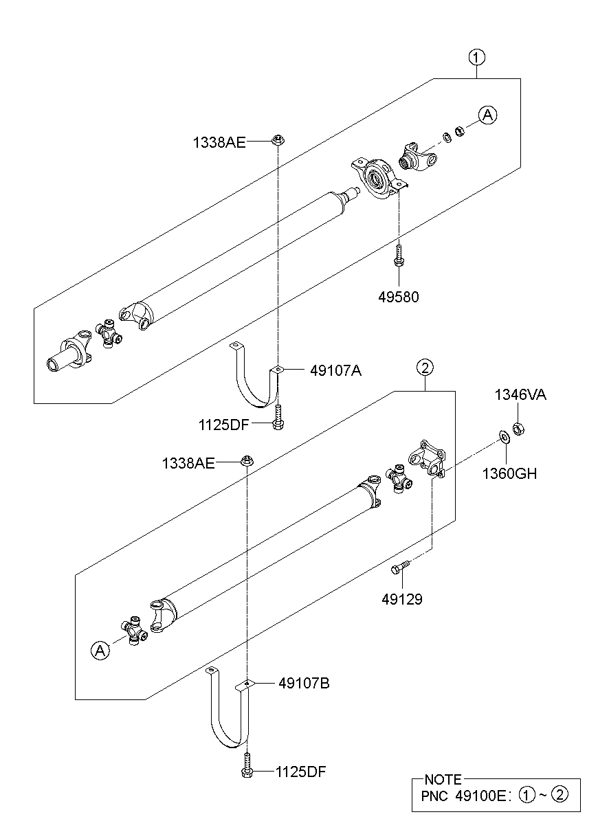 49100-4H000 Shaft Assy-Propeller Hyundai | YoshiParts