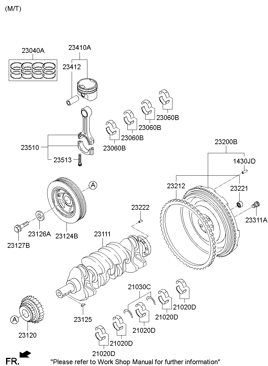 23200-2C200 Flywheel Assy Hyundai | YoshiParts