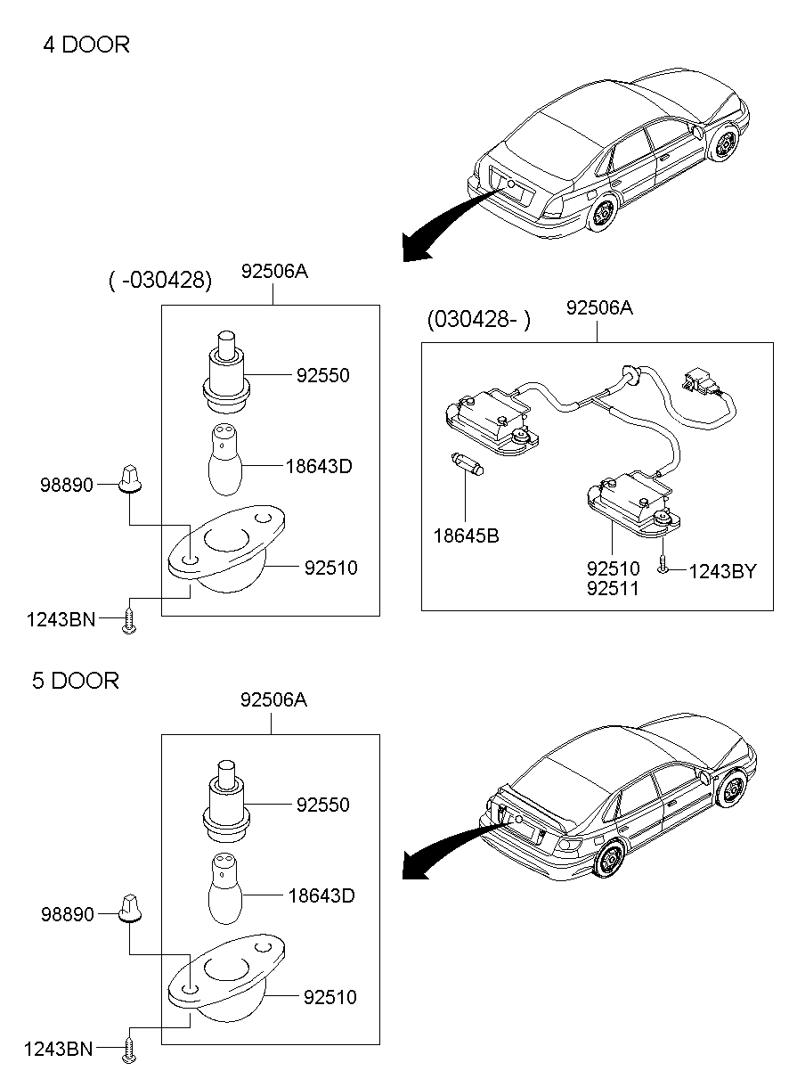 92510-3F000 Lens-License Plate Lamp Hyundai | YoshiParts