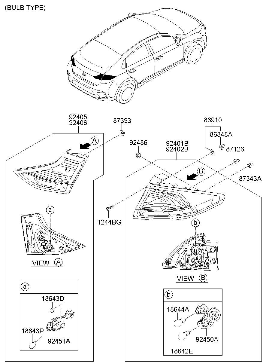 92401-G2000 Lamp Assy-Rear Comb Outside,Lh Hyundai | YoshiParts