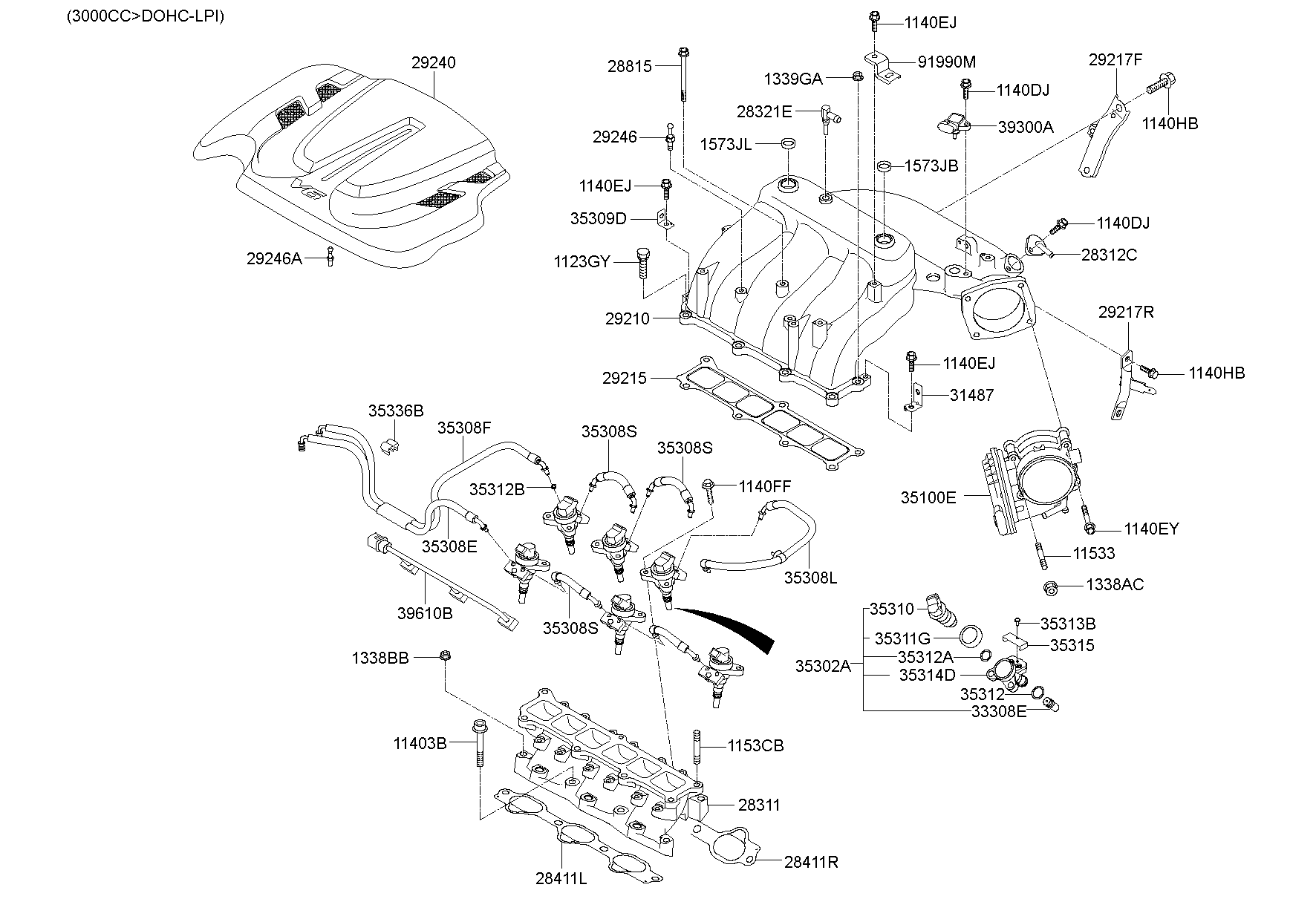 29210-3CFC1 Tank Assy-Surge Air Intake Hyundai | YoshiParts