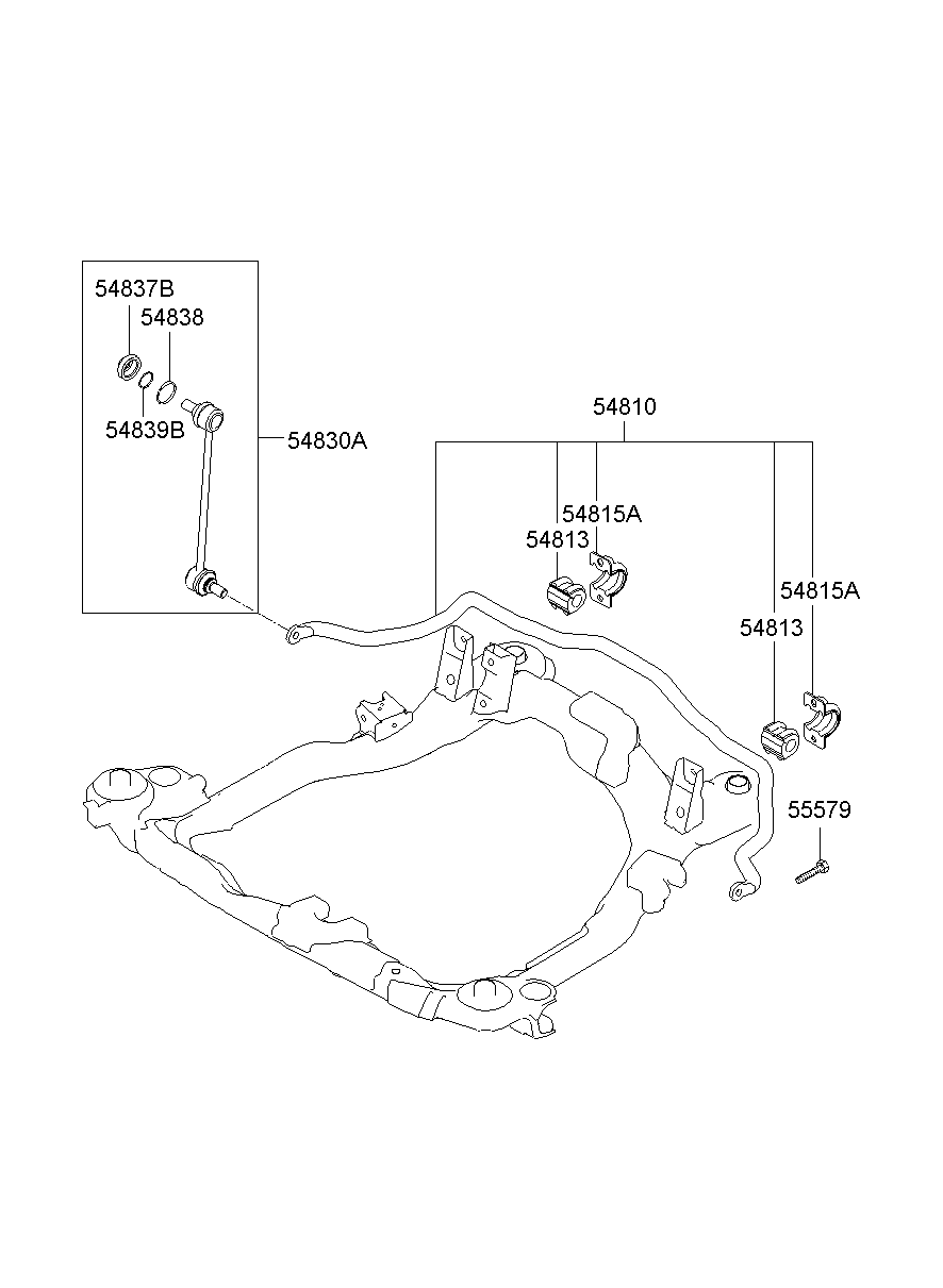 54810-1F000 Bar Assy-Fr Stabilizer Hyundai | YoshiParts
