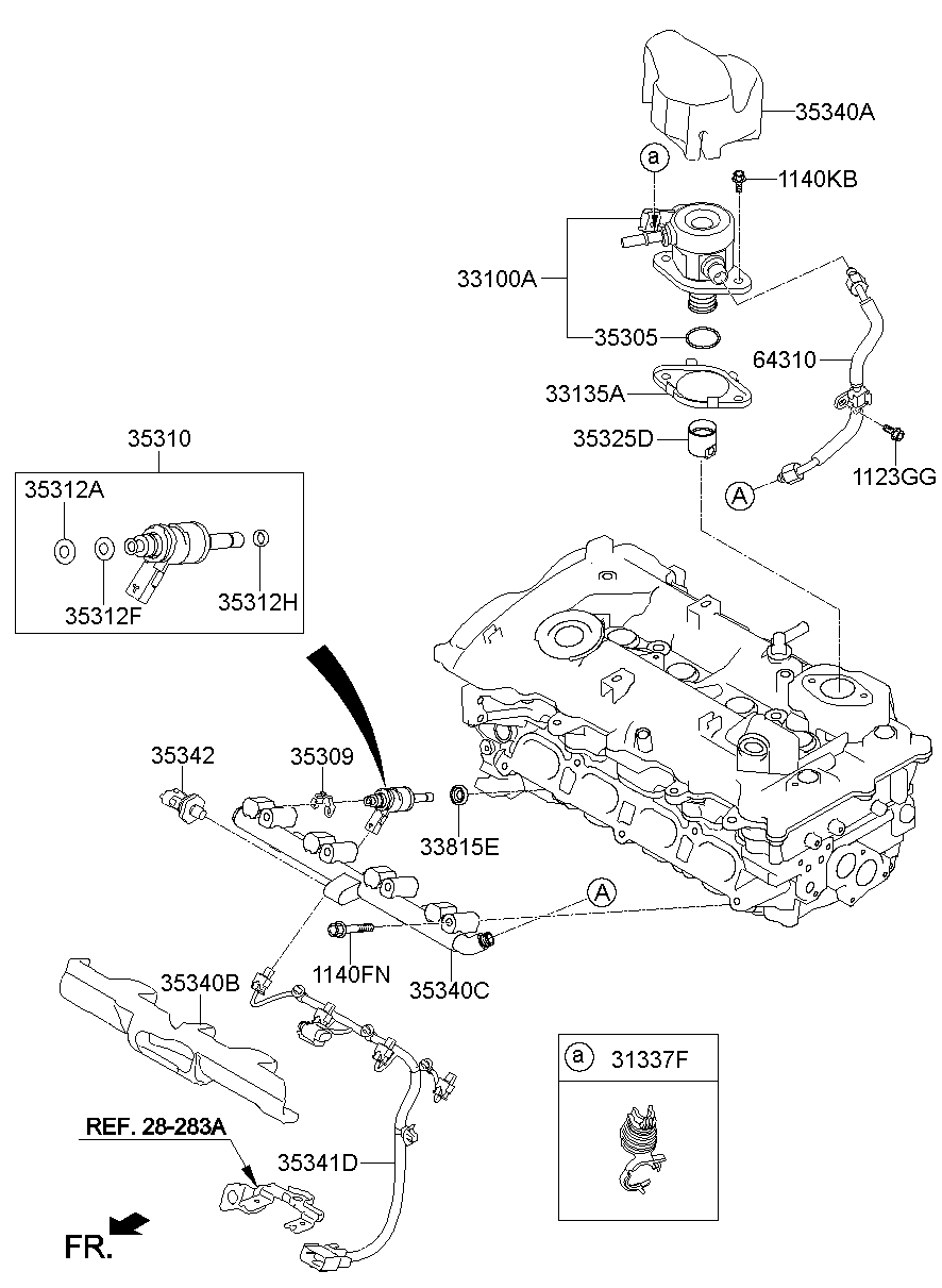 35313-2E610 Washer-Injector Brkt Hyundai | YoshiParts