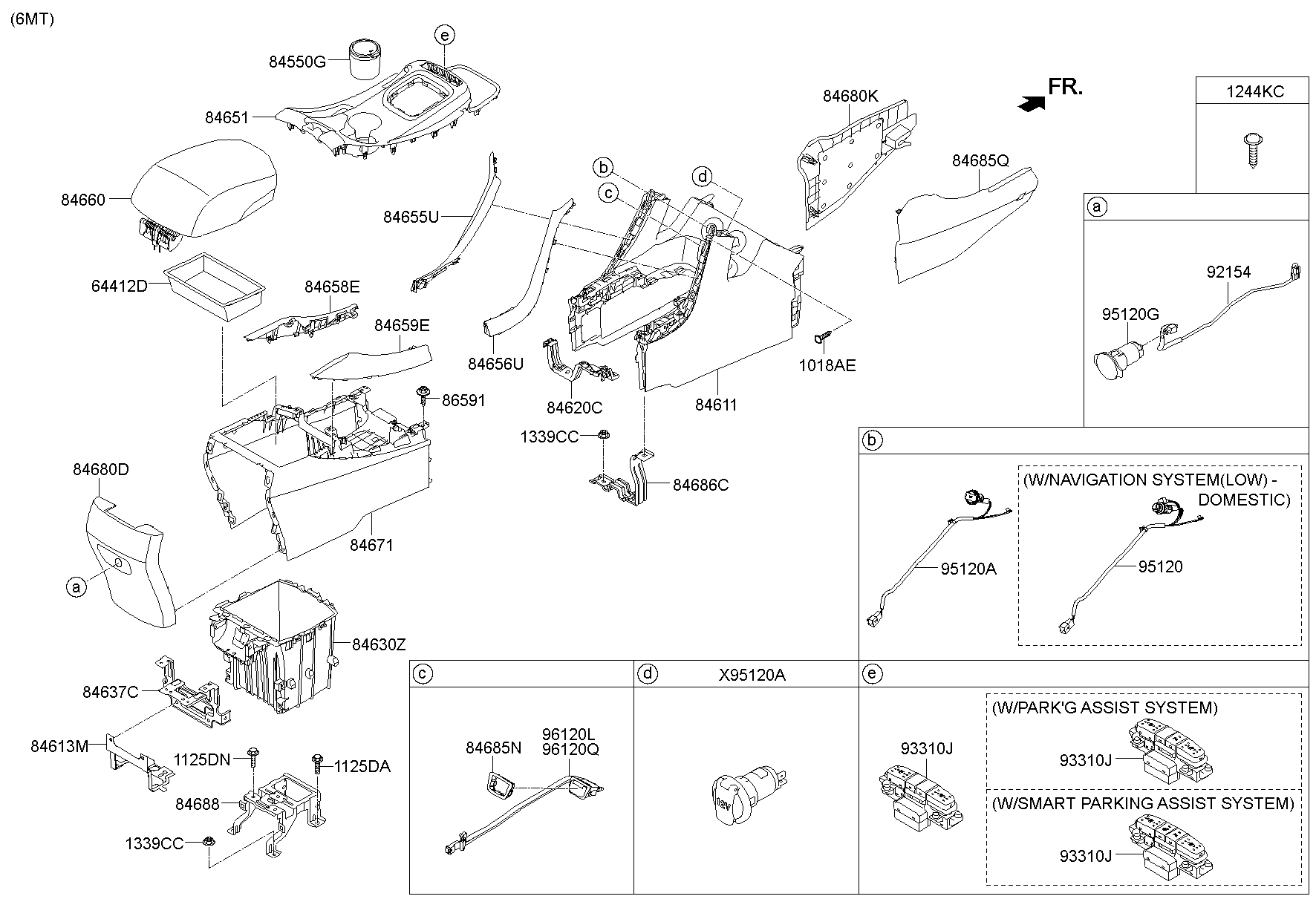 84670-2W000NBC Cover Assy-Console Rr Hyundai | YoshiParts