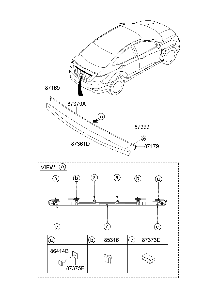 87373-1R000 Strip-T/Gate Side,Lh Hyundai | YoshiParts