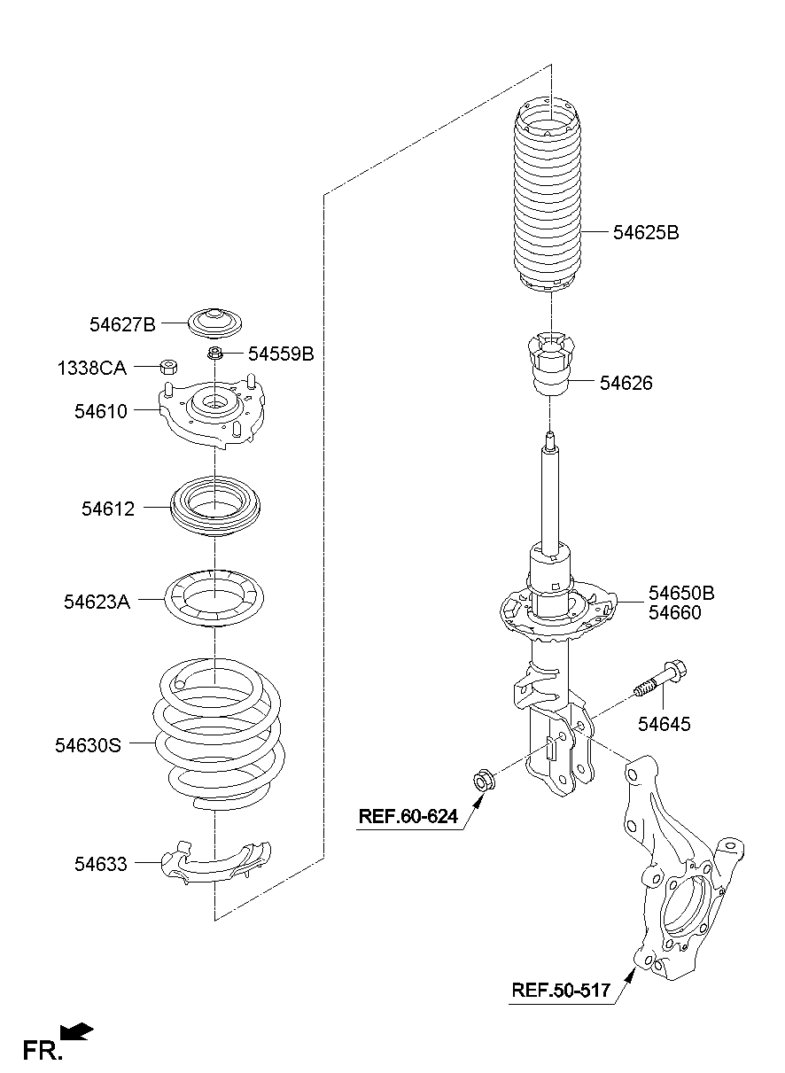 54559-D1000 Flange Nut-Self Locking Hyundai | YoshiParts