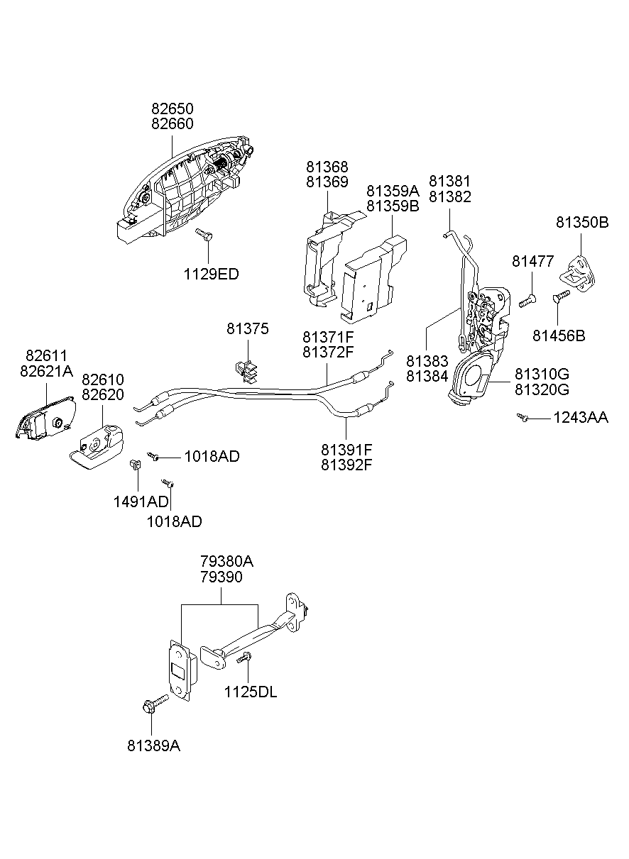 82660-2C000 Handle Assy-Front Door Outside,Rh Hyundai | YoshiParts