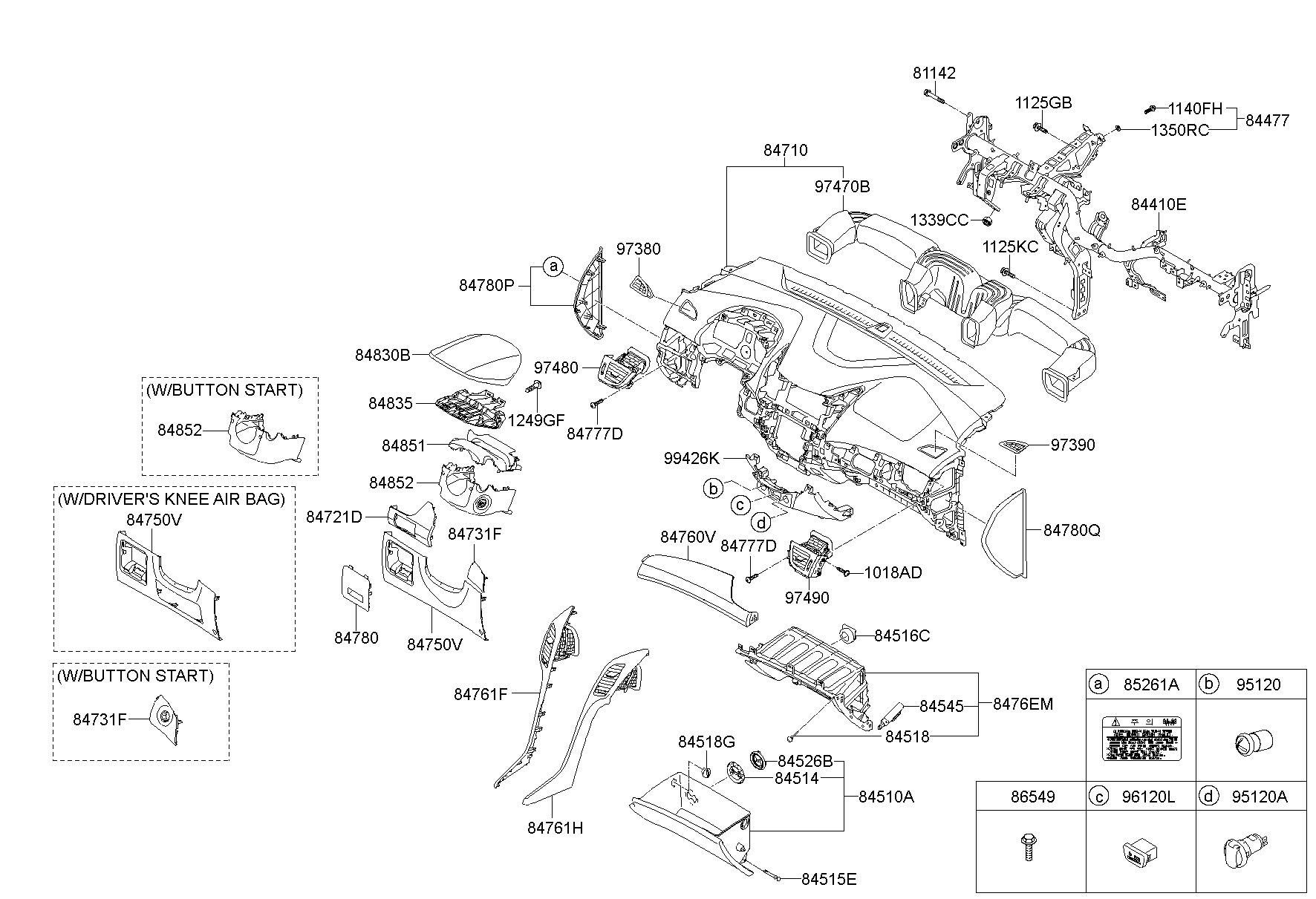 84795-A5000RDR Garnish-C/Pad,Rh Hyundai | YoshiParts