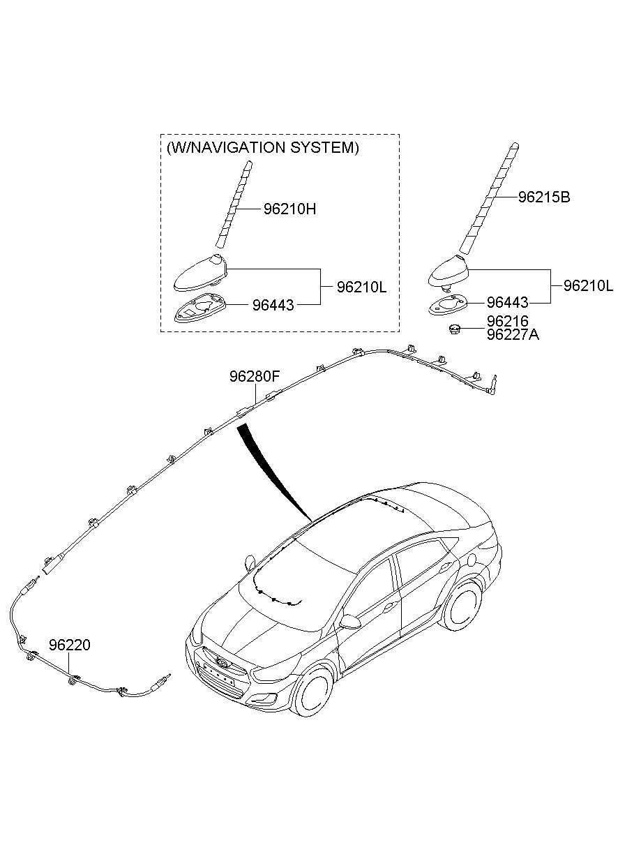 96230-1R100 Feeder Cable-Antenna Hyundai | YoshiParts
