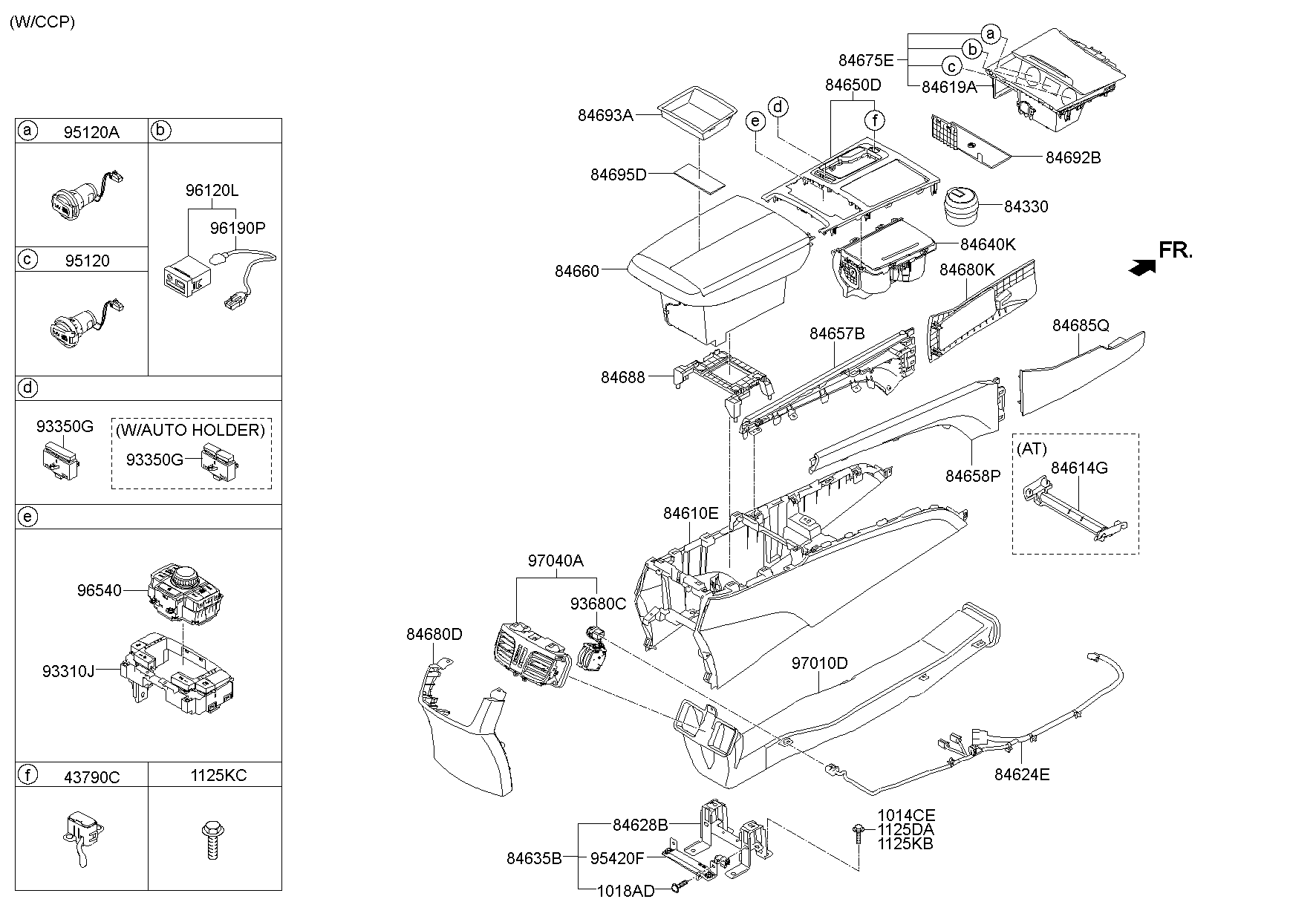 84660-B10004WY Armrest Assy-Console Hyundai | YoshiParts