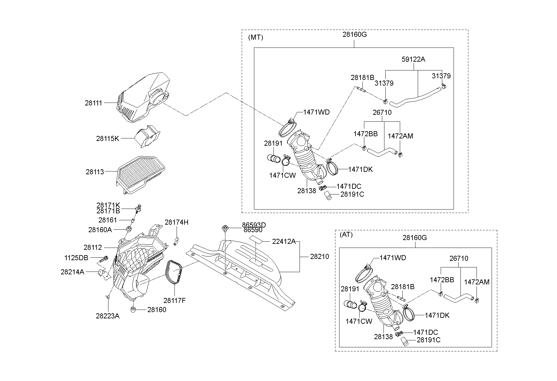 28113-2M200 Filter-Air Cleaner Hyundai | YoshiParts