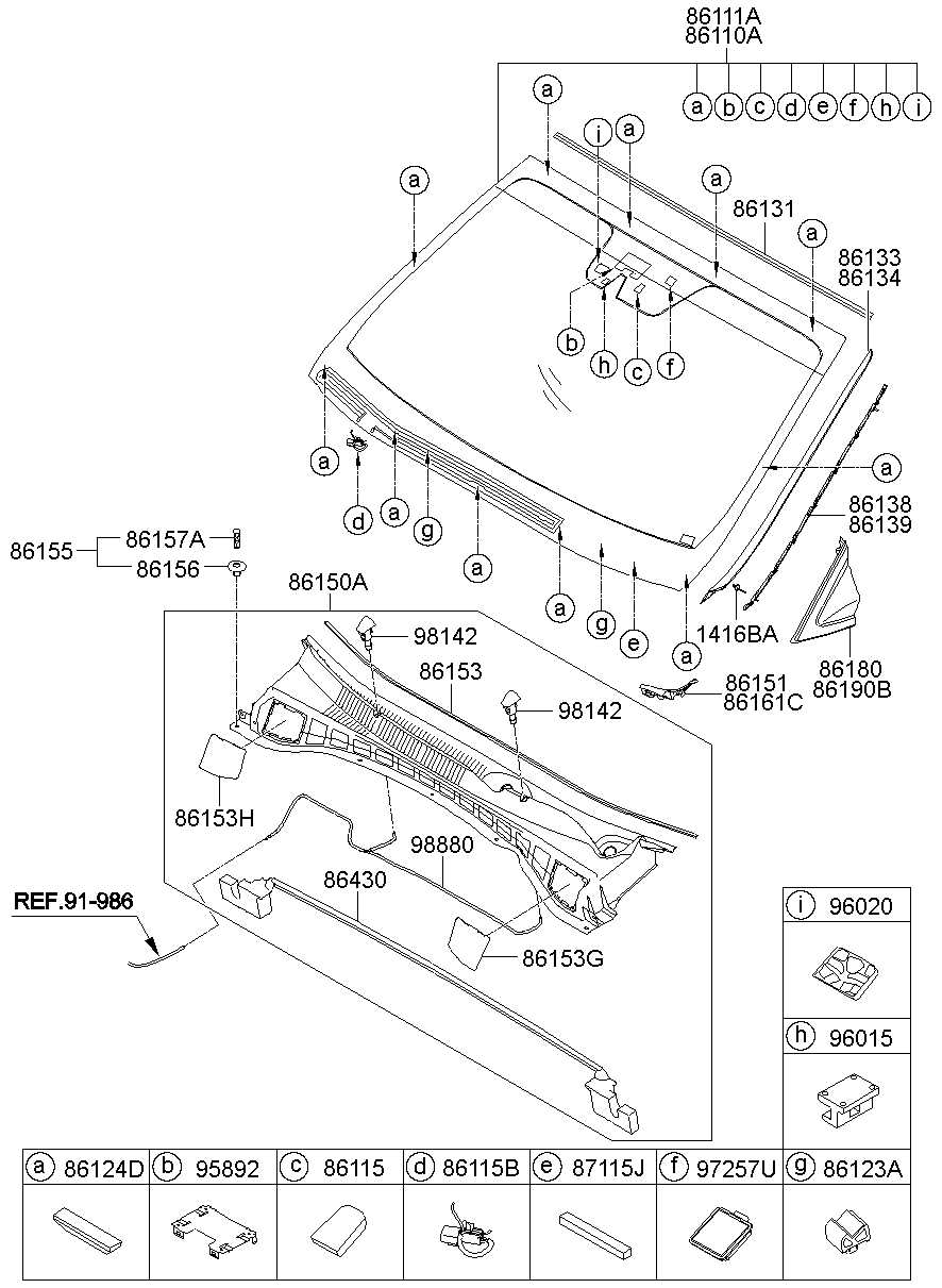 86190-2W000 Garnish Assy-Delta Rh Hyundai | YoshiParts