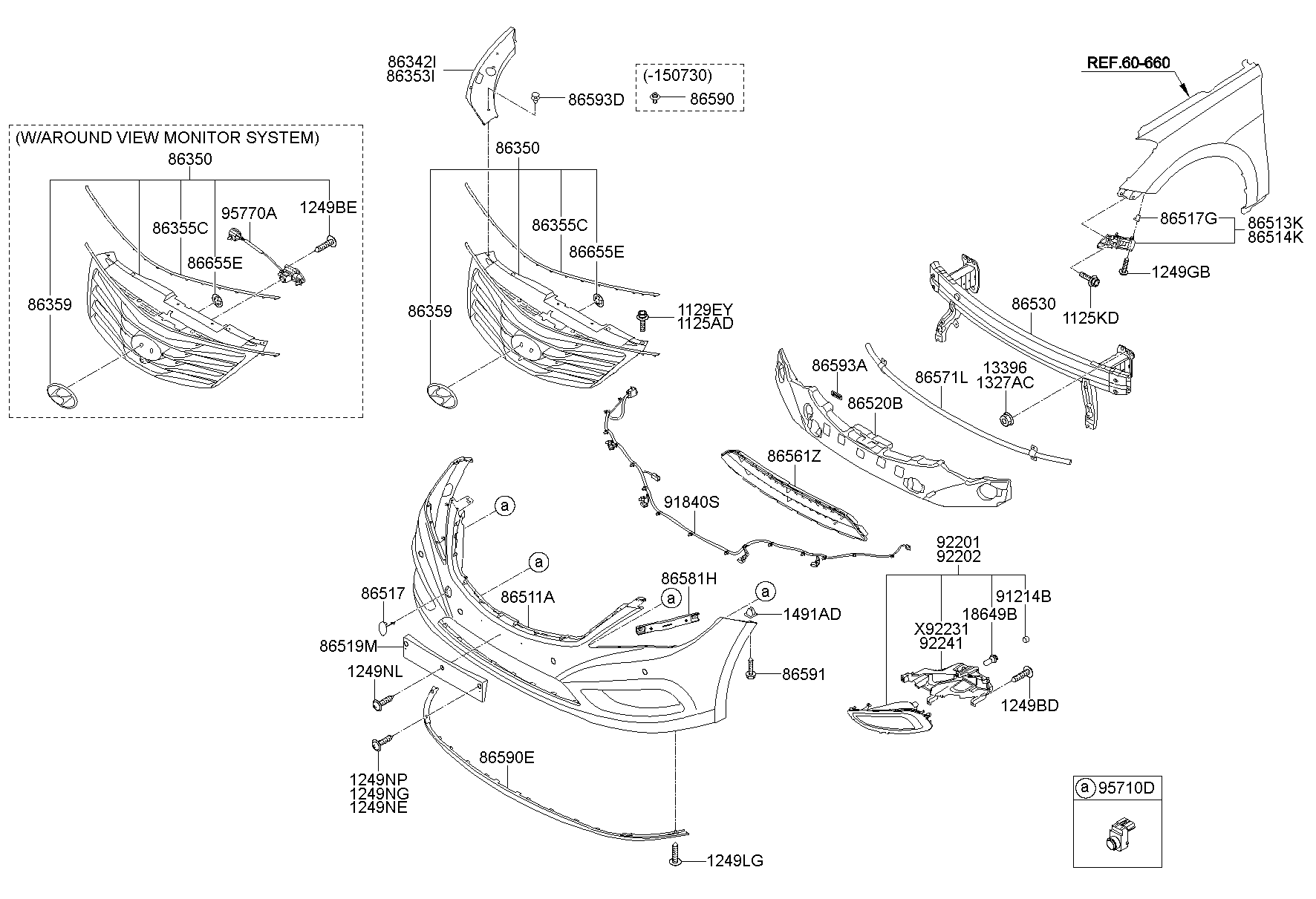 86591-3V500 Lip Assy-Front Bumper Hyundai | YoshiParts
