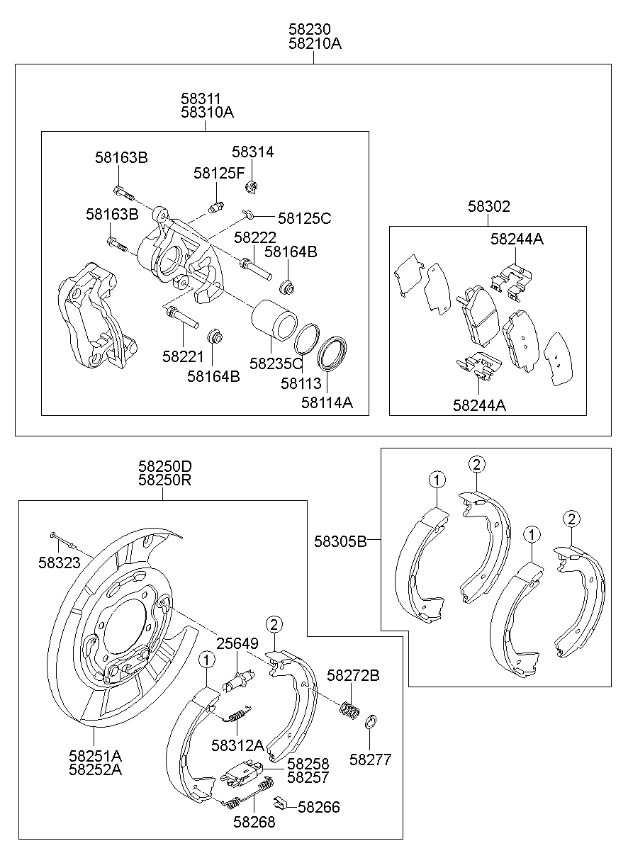 58302-3NA00 Pad Kit-Rear Disc Brake Hyundai | YoshiParts
