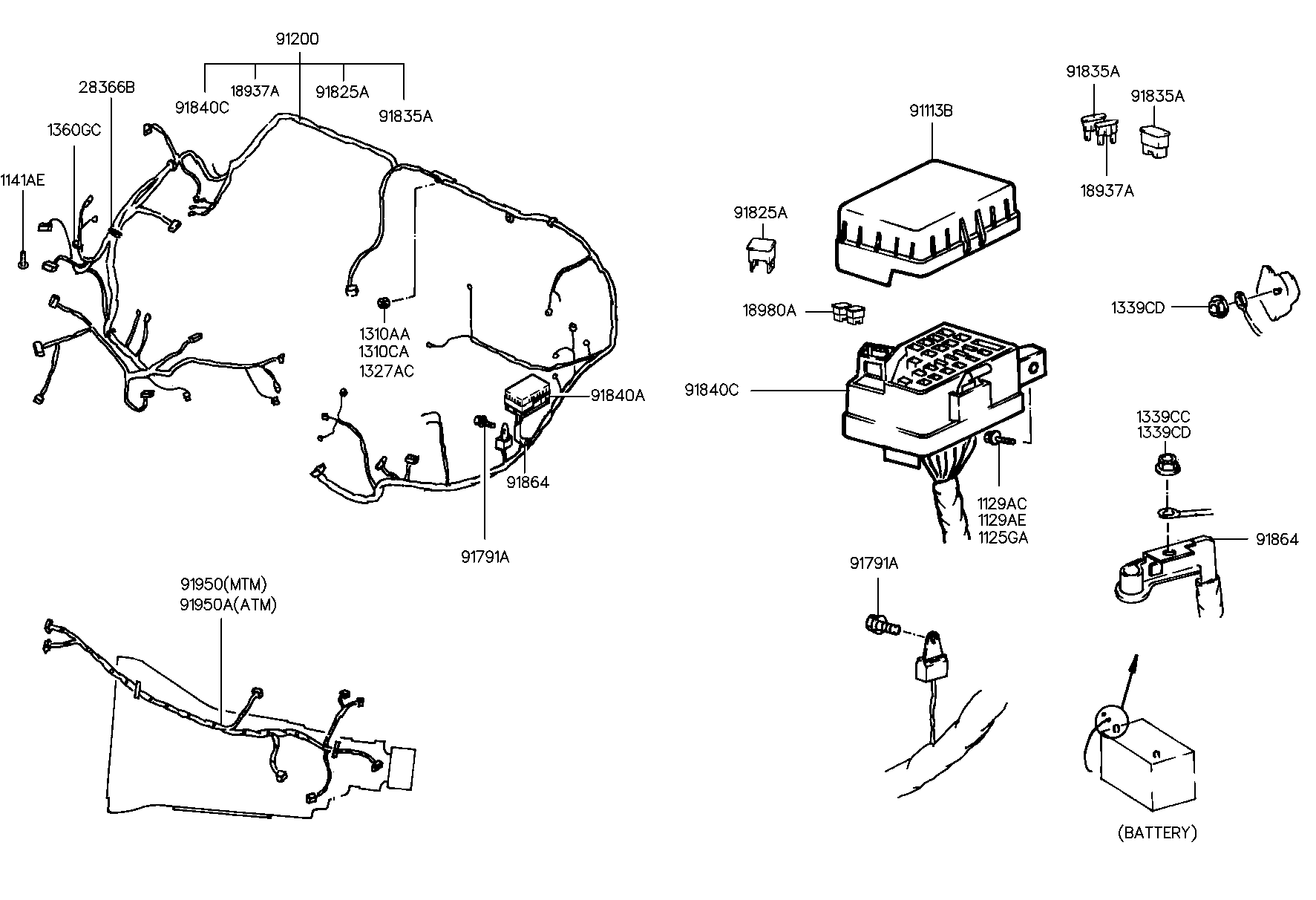 91201-4A410 Wiring Assy-Engine Hyundai | YoshiParts