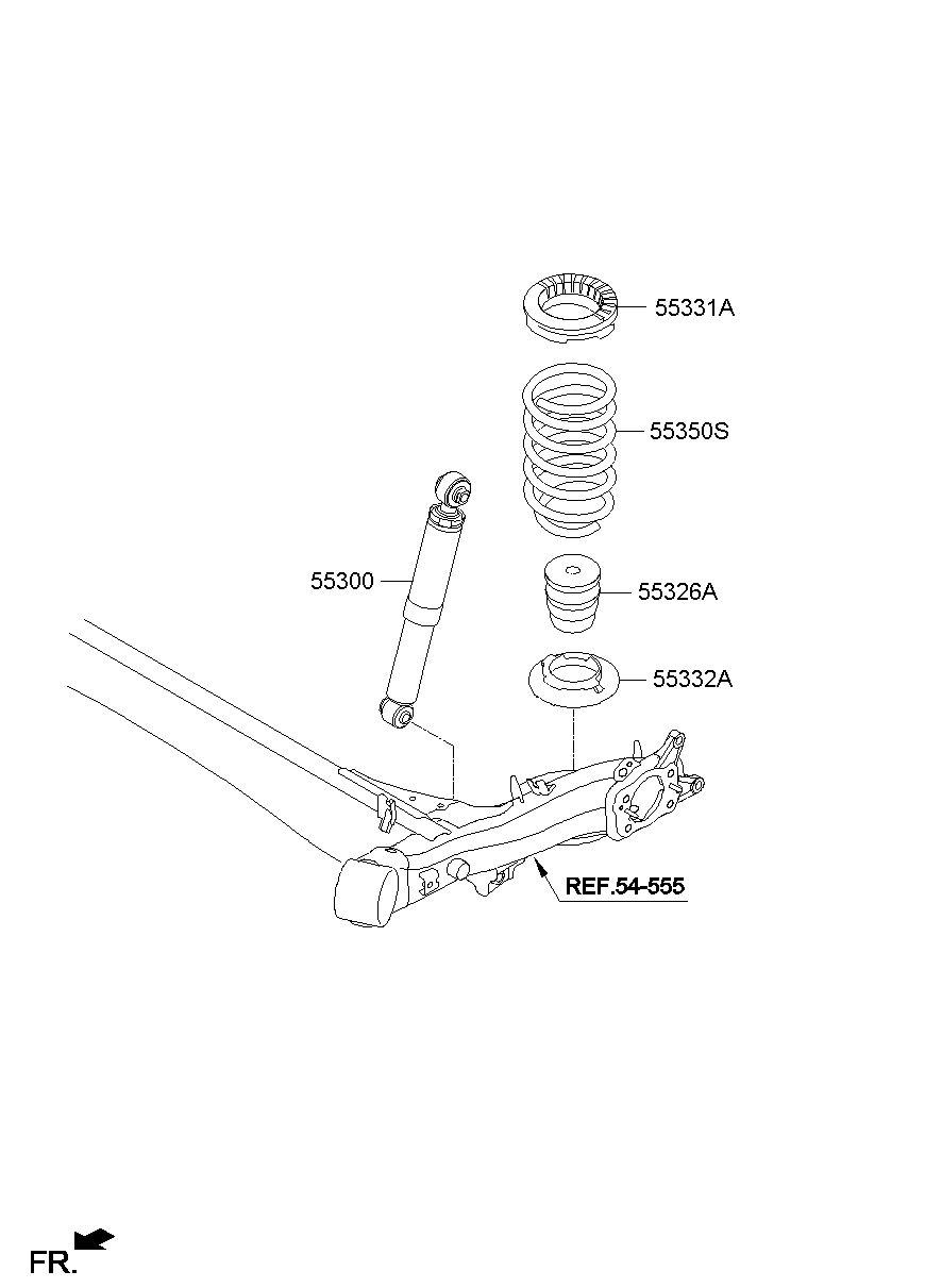 55331-3X000 Pad-Rear Spring,Upr Hyundai | YoshiParts