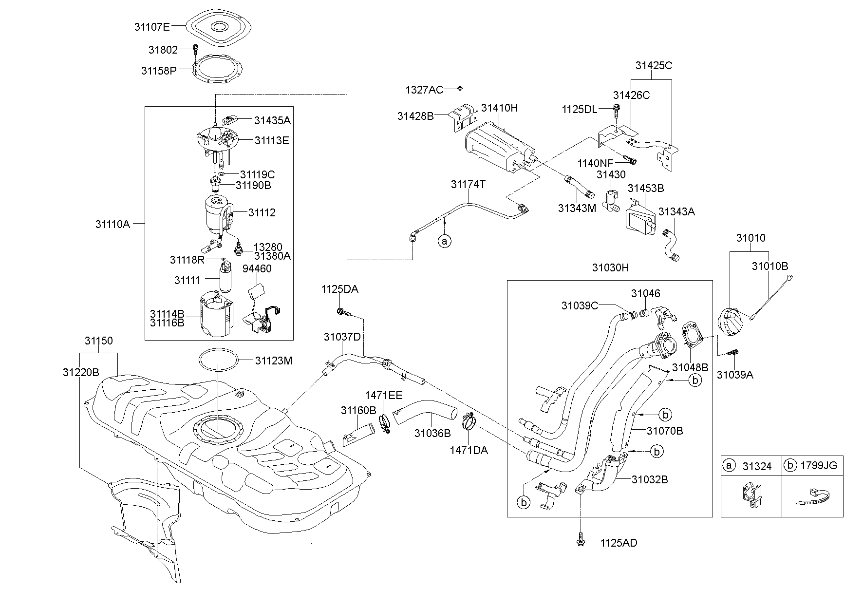 31220-3X000 Protector-Fuel Tank Hyundai | YoshiParts