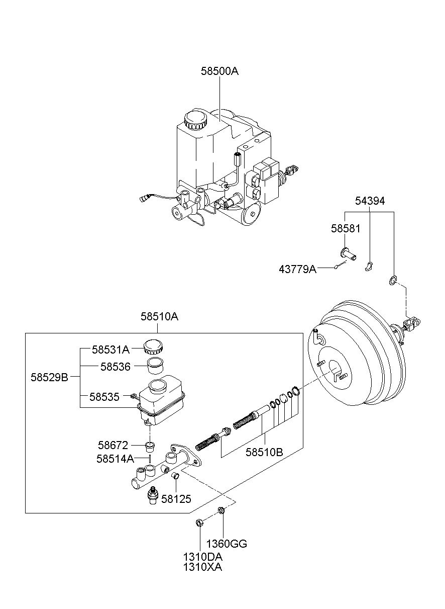 58510-3B030 Cylinder Assy-Brake Master Hyundai | YoshiParts