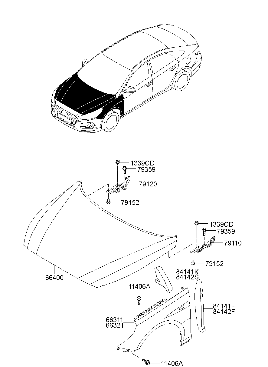 66311-C1700 Panel-Fender,Lh Hyundai | YoshiParts
