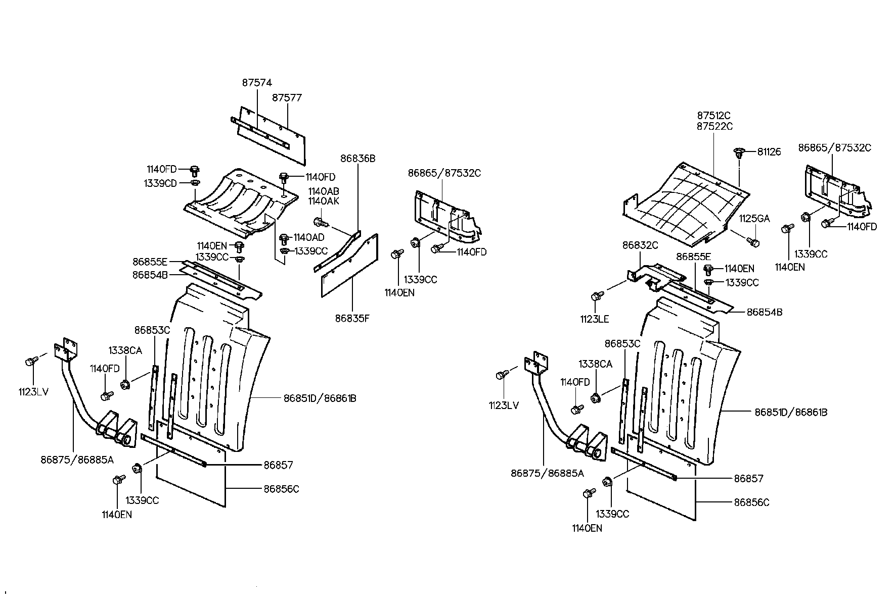86885-7A001 Stay Assy-Mud Guard,Rh Hyundai | YoshiParts