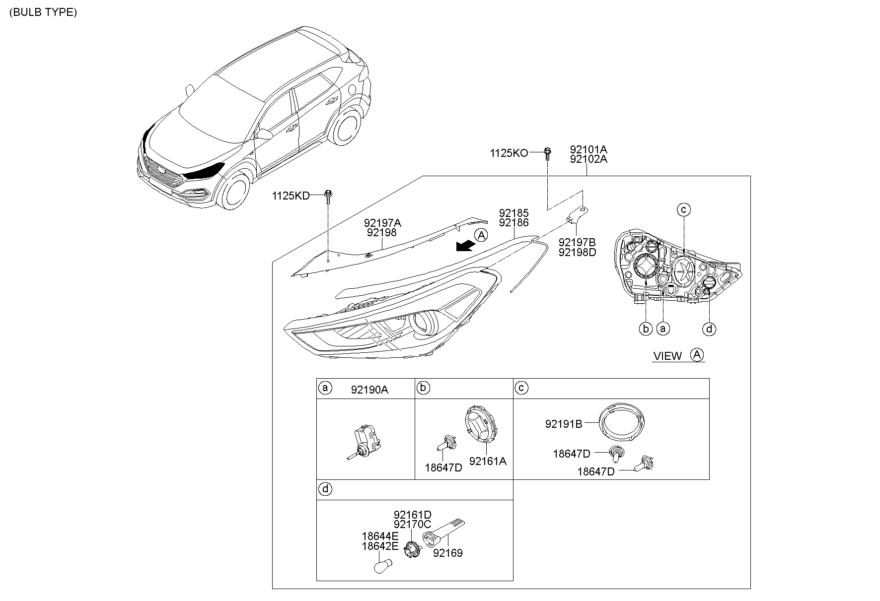 92131-D3000 Bracket-H/Lamp Mtg Supt,Lh Hyundai | YoshiParts
