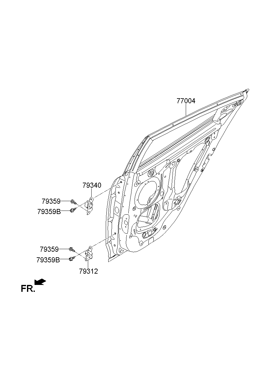 77004-2V020 Panel Assy-Rear Door,Rh Hyundai | YoshiParts