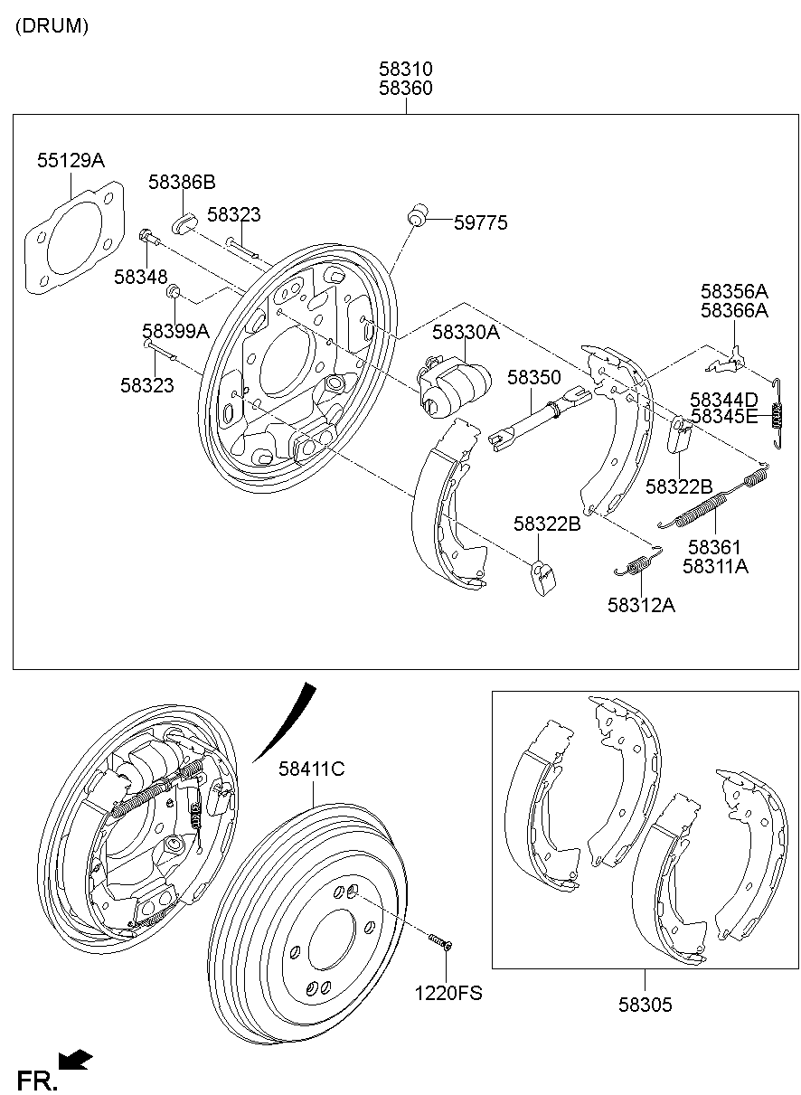 58411-3X000 Drum-Rr Brake Hyundai | YoshiParts
