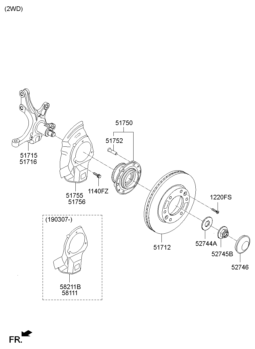 52745-4D000 Nut-Wheel Bearing Hyundai | YoshiParts