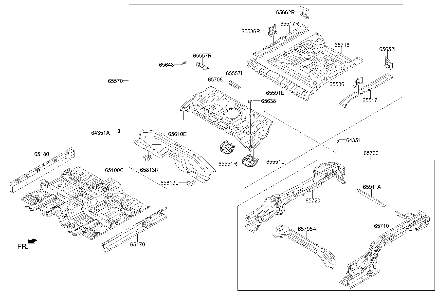 65527-G7000 Panel Assy-Rr Floor Side,Rh Hyundai | YoshiParts